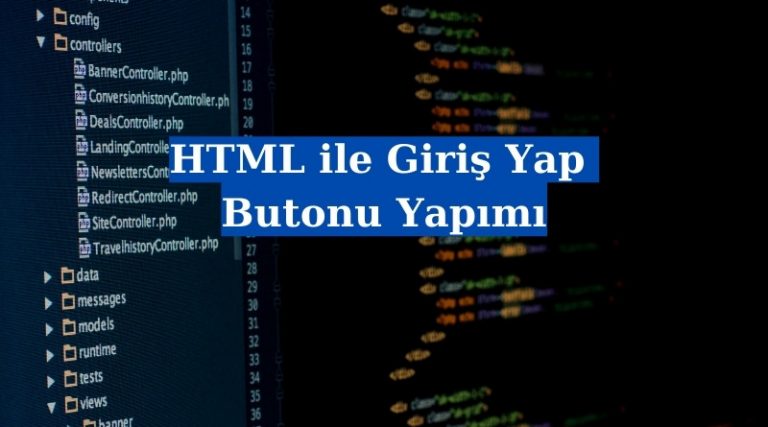 HTML ile Giriş Yap Butonu Yapımı - Yazılım Dersleri HTML ile Giriş Yap Butonu Yapımı - Yazılım Dersleri